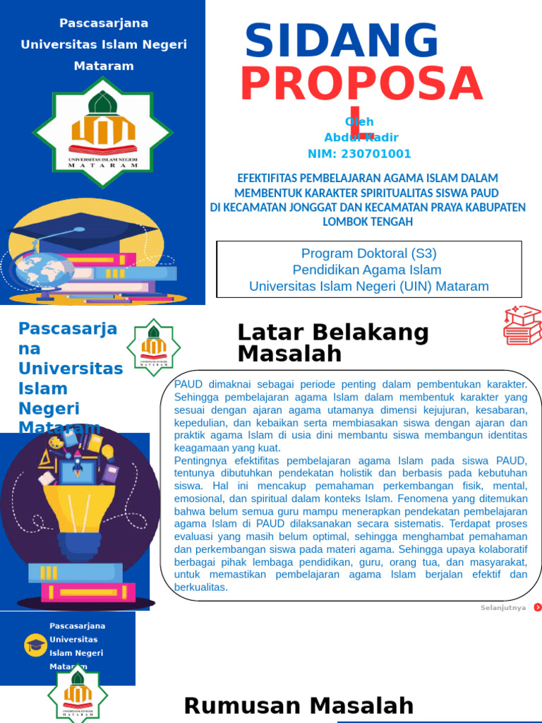 Ujian Proposal Abdul Kadir | PDF