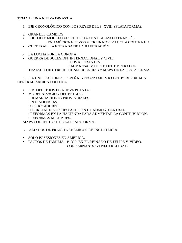 Tema 1. Esquema. | PDF