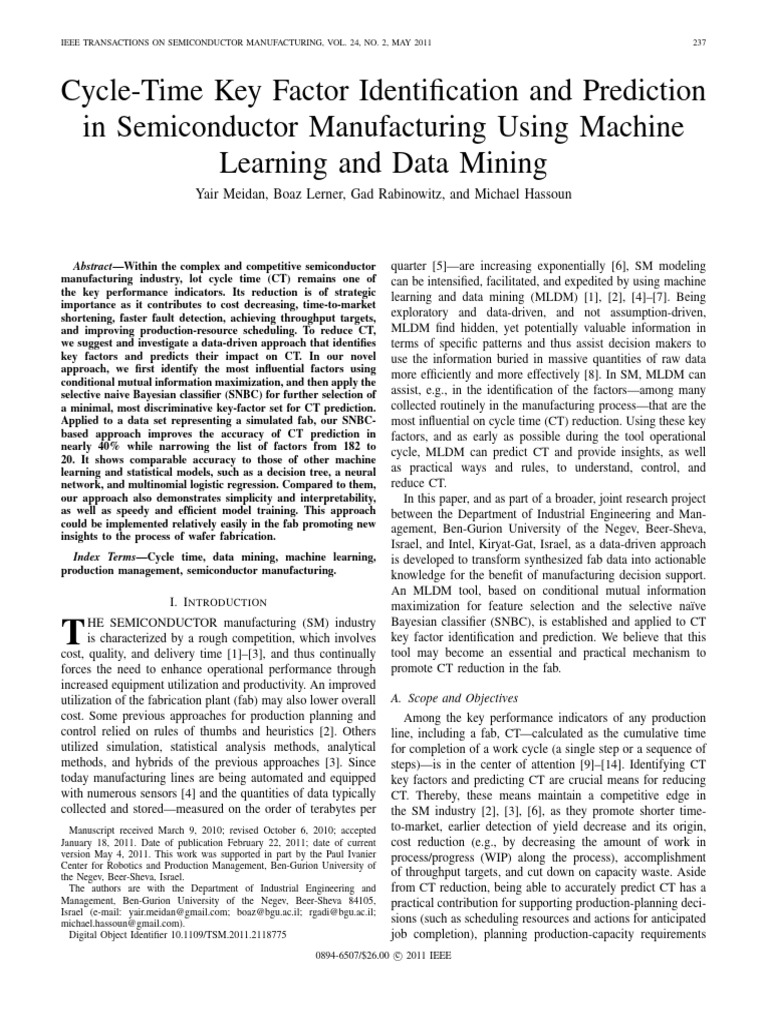 1-4-IPE-Cycle-Time Key Factor Identification and Prediction in Semiconductor Manufacturing Using ...
