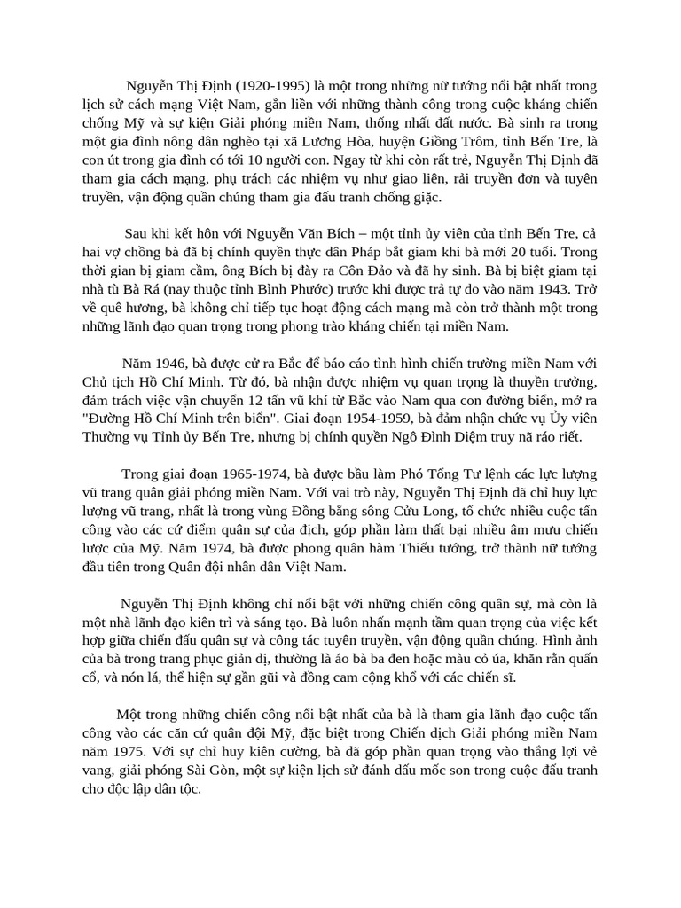 Ba Nguyen Thi Dinh | PDF