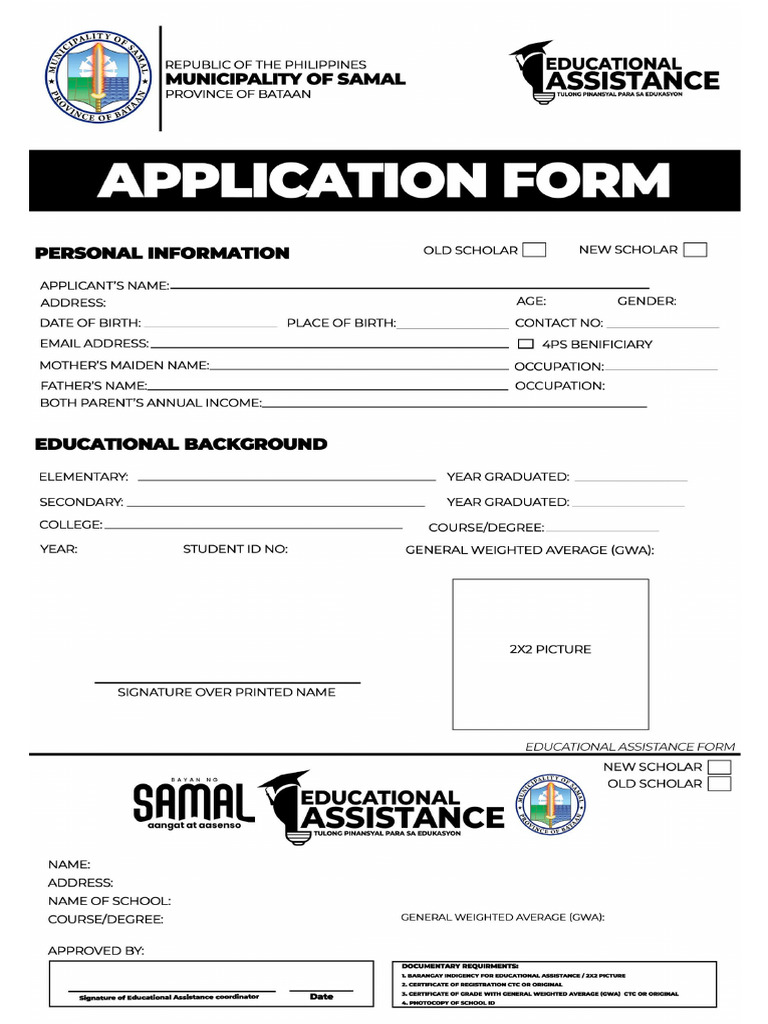 Application Form Scholar | PDF