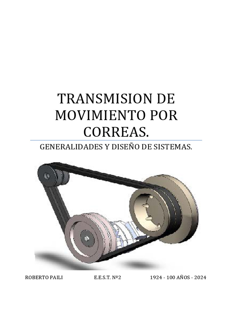 2024-Transmision de Movimiento Por Correas Version | PDF | Cinturón (mecánico) | Ingeniería mecánica