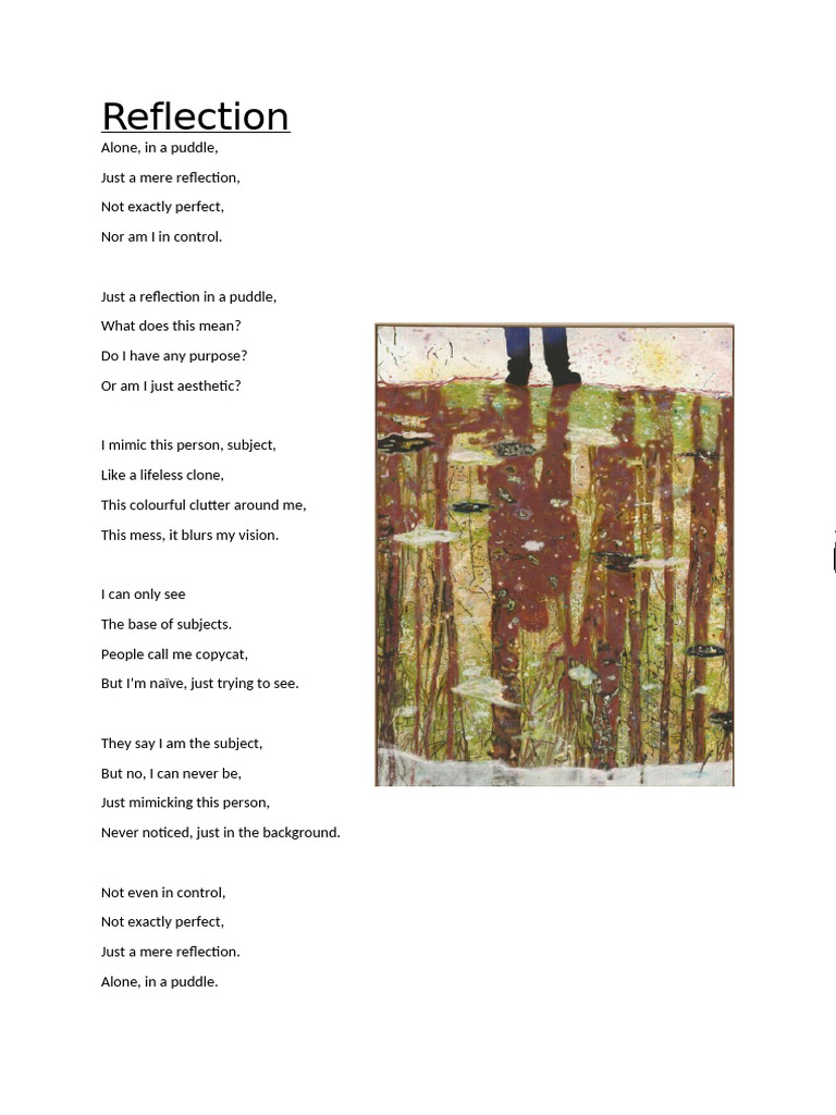 Art Reflection Poem | PDF