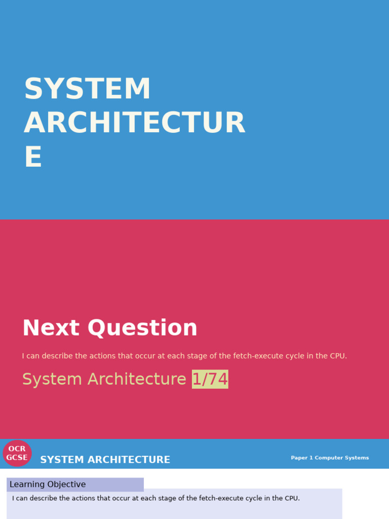OCR GCSE Computer Science Paper 1 | PDF | Central Processing Unit | Cpu Cache