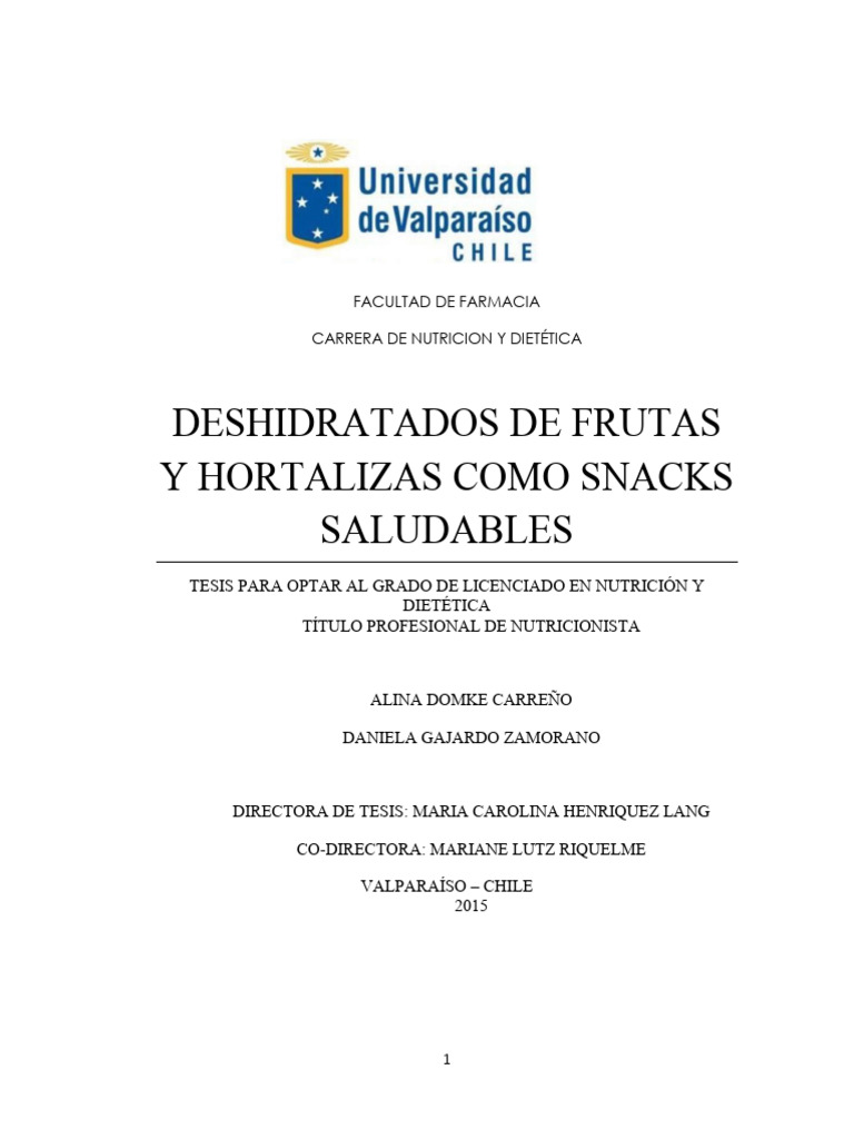 Deshidratados de frutas y hortalizas como snacks saludables | PDF | Alimentos | Fibra dietética