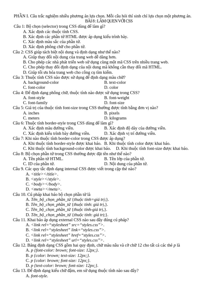 2024-2025 - TIN 12 - ĐỀ CƯƠNG ÔN TẬP GK2 | PDF