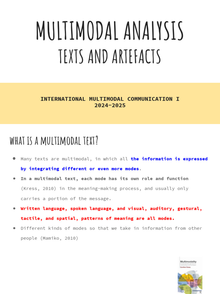 Understanding Multimodal Communication | PDF | Communication | Human ...