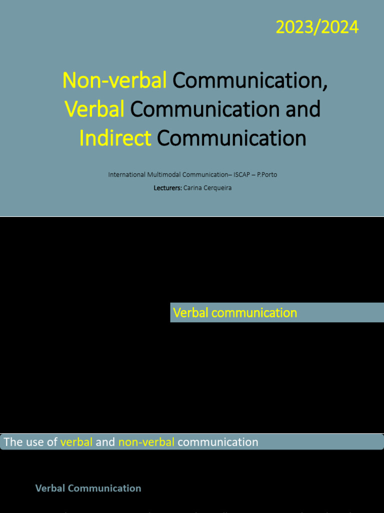 Mastering Verbal and Non-Verbal Skills | PDF | Communication ...