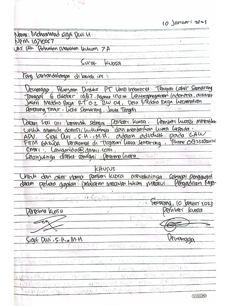 Mohammad Sigit Dwi Hutomo 19710057 UAS Hukum Perbuatan Melawan Hukum 7A | PDF