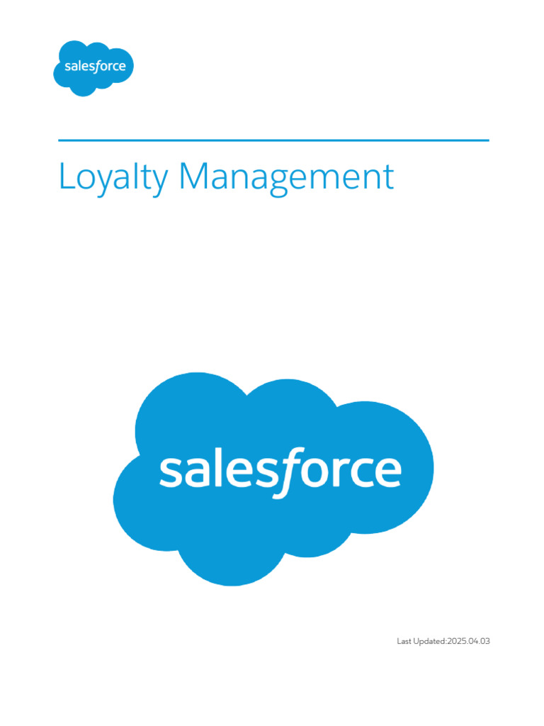 Salesforce Loyalty - Management - 4-3-2025 | PDF | Loyalty Program ...