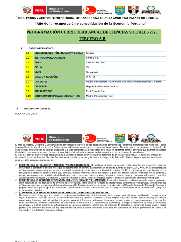 2025 3ro AB PROGRAMACIÓN | PDF | Sustentabilidad | Desarrollo sostenible