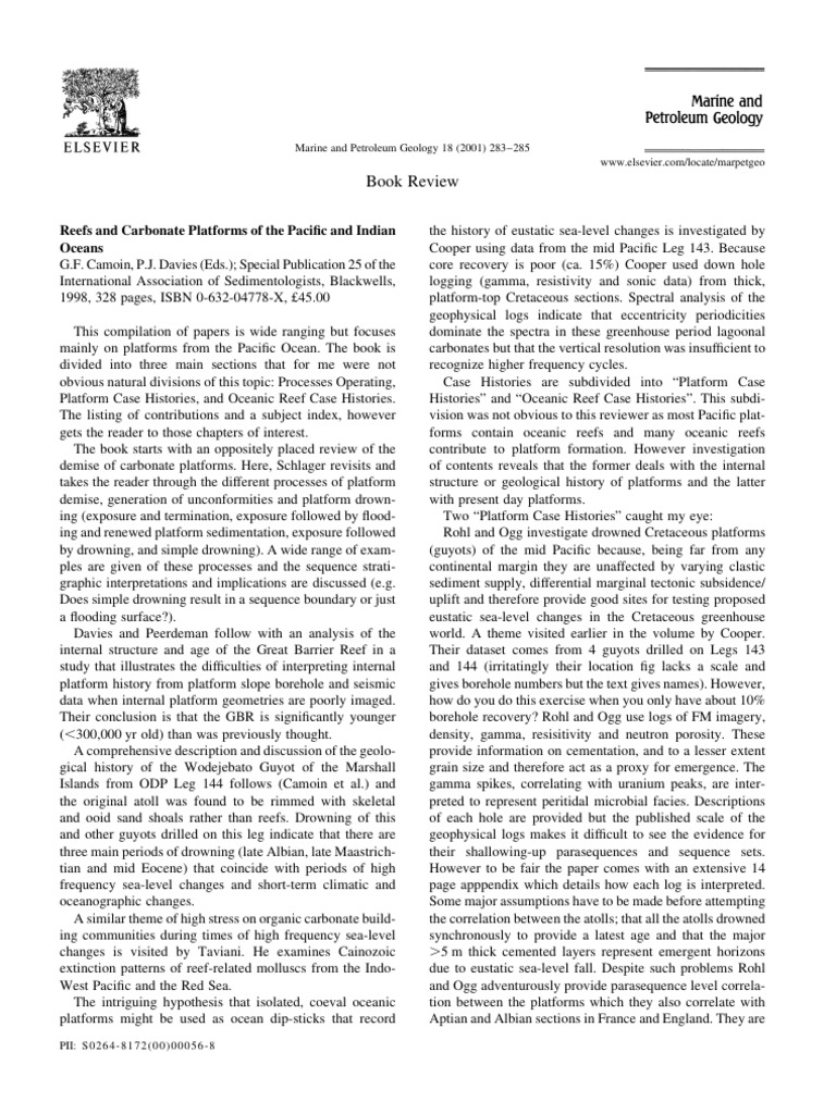 Reefs_and_Carbonate_Platforms_of_the_Pac | PDF | Reef | Sediment