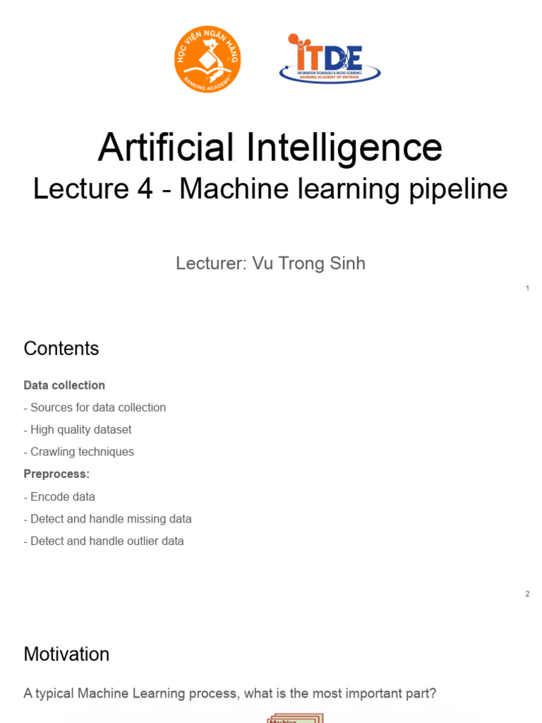 Lecture 4 - Machine learning pipeline | PDF | Machine Learning | Outlier