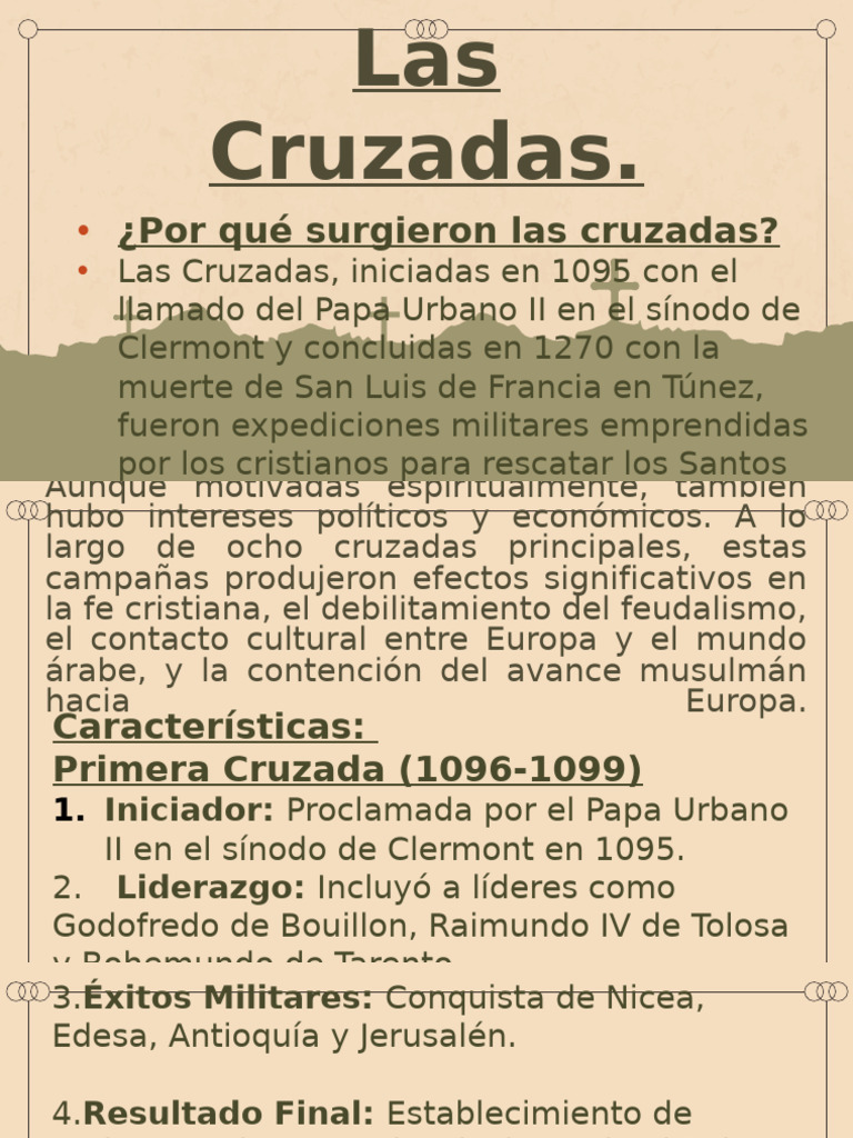 Historia y Consecuencias de las Cruzadas | PDF | Cruzadas | Edades medias