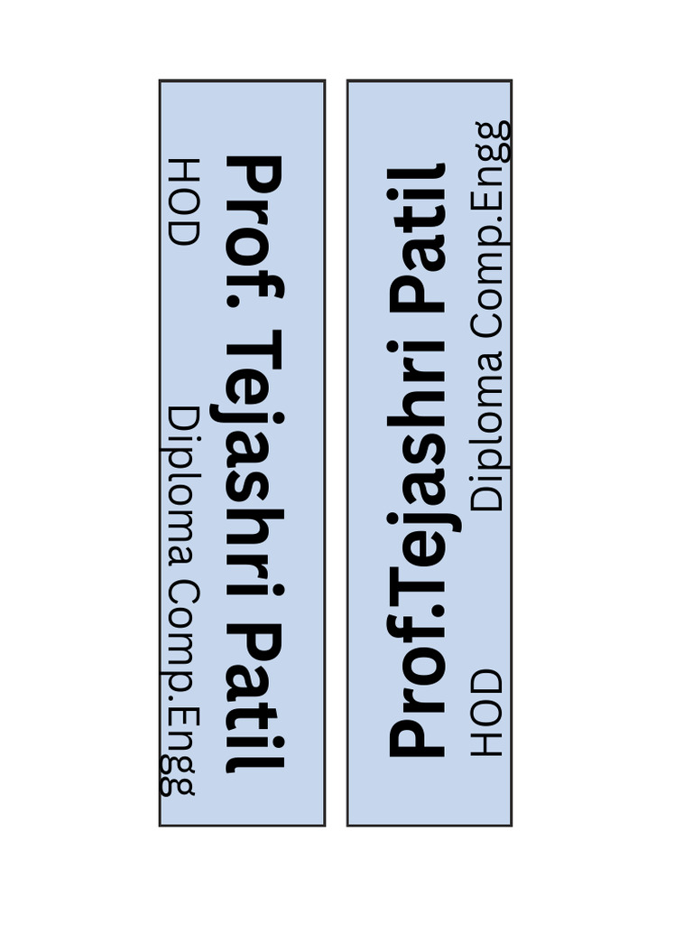 Hod Mam Name Plate | PDF