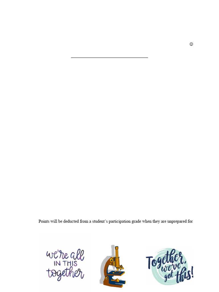 Biology Classroom Policies 2024-2025 | PDF | Homework | Learning