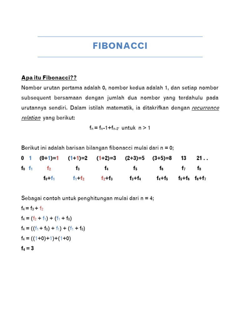 NOMBOR FIBONACCI | PDF