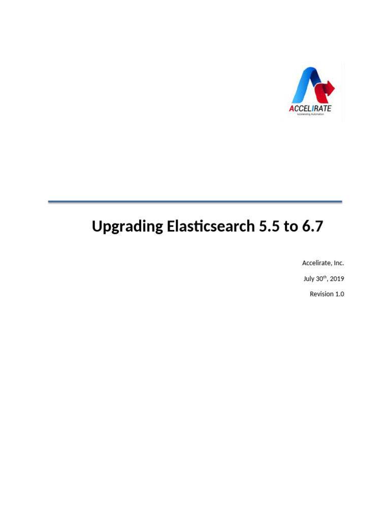 Elasticsearch upgrades 5.5 to 6.7 | PDF | Apache Hadoop | File System