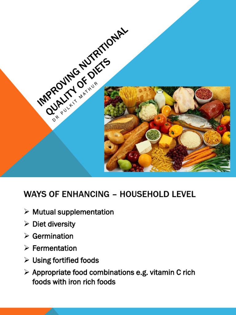 Improving Nutritional Quality of Diets | PDF | Nutrients | Foods