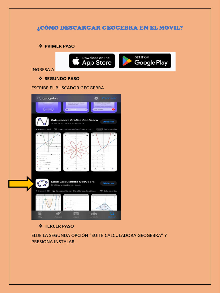 Descargar GeoGebra en el móvil | PDF