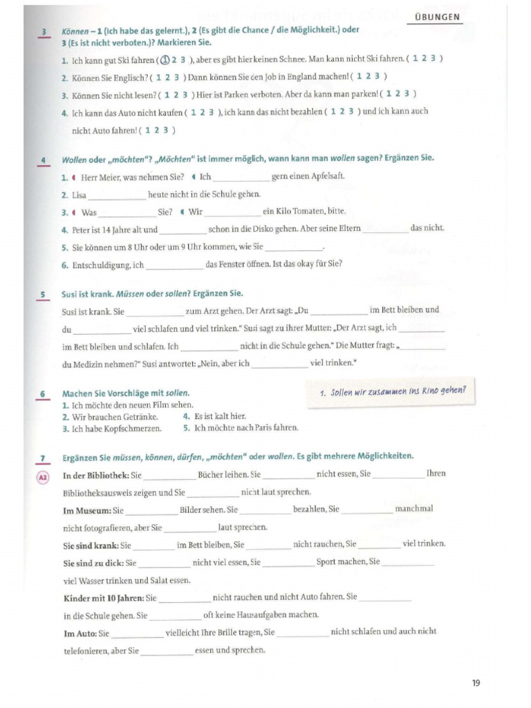 Modalverb Aus Grammatik Aktiv Theorie Gebrauch Ü1 | PDF