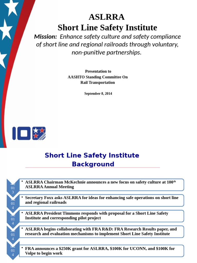 ASLRRA Safety Institute PP 9-8-14 For SCORT | PDF | Business
