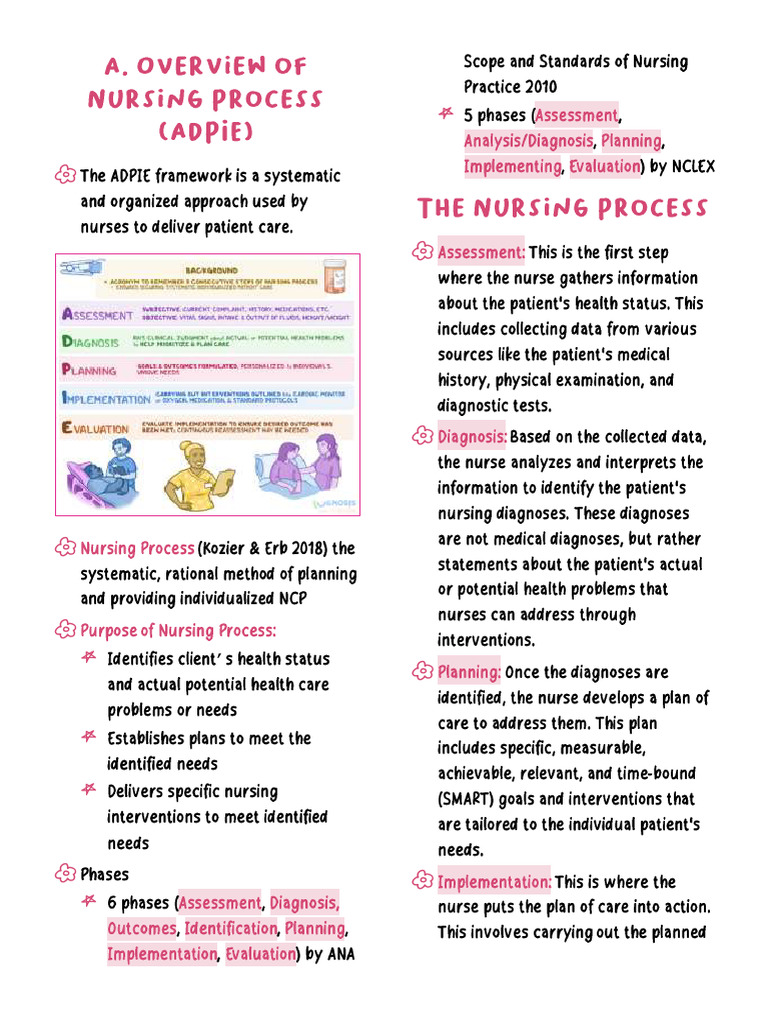 A. Overview of Nursing Process (ADPIE) | PDF