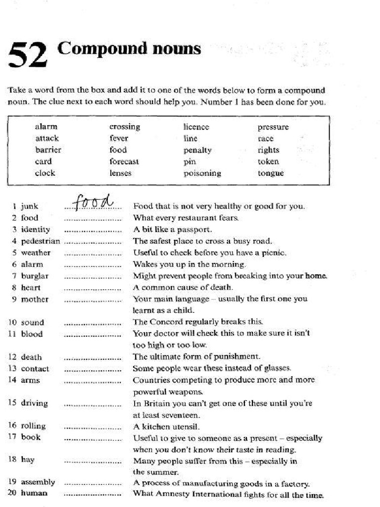 COMPOUND NOUNS | PDF