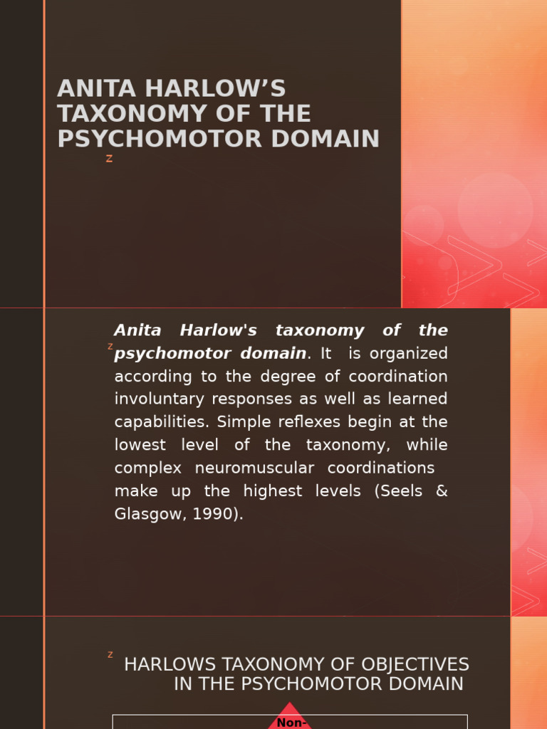 Harlow's Psychomotor Taxonomy Explained | PDF | Perception | Imitation