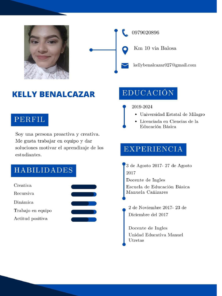 Hoja de Vida Kelly - Copia | PDF