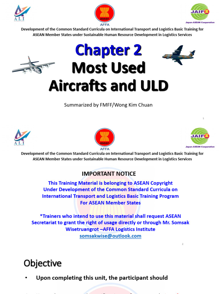 Air Freight C2. Most Used Aircrafts and ULD PPT Trainer V2 | PDF | Cargo | Airliner