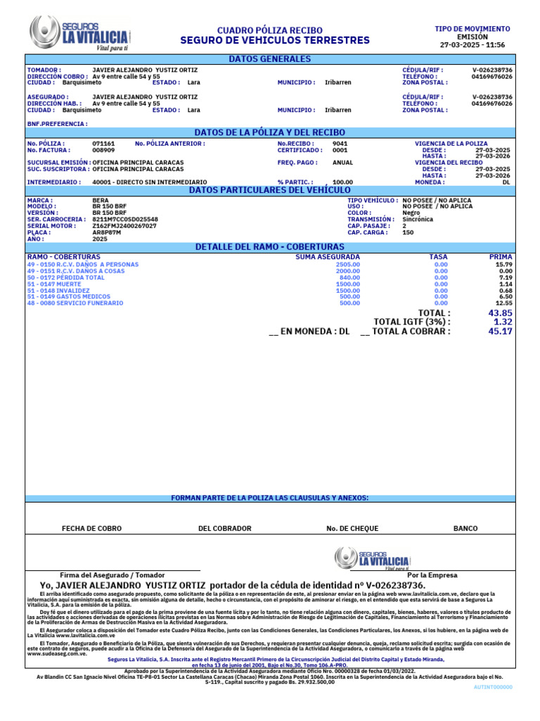 Au Tint 000000 | PDF | Póliza de seguros | Business