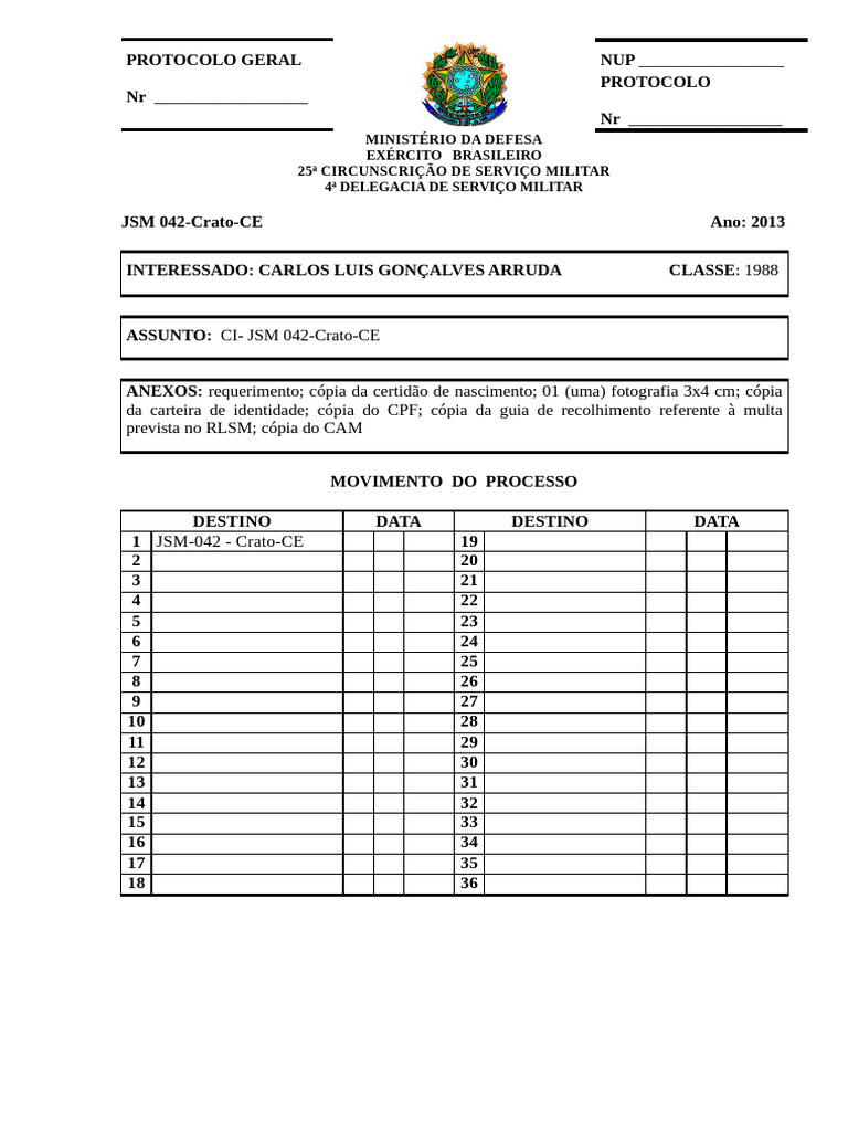 CAPA DO PROCESSO CI | PDF
