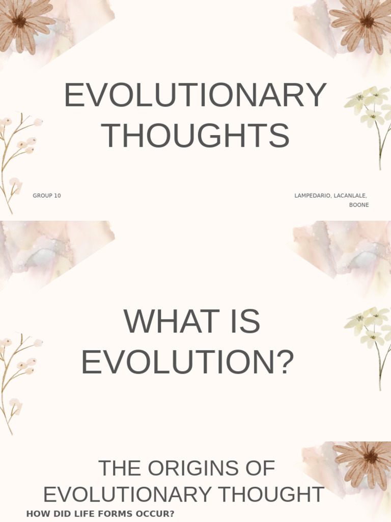 Evolutionary Thoughts | PDF | Evolution | Natural Selection