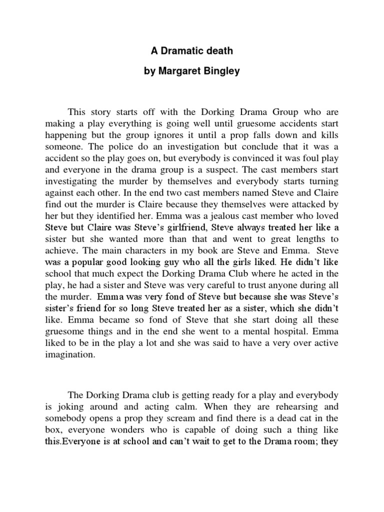 A Dramatic Death | PDF | Claire Bennet
