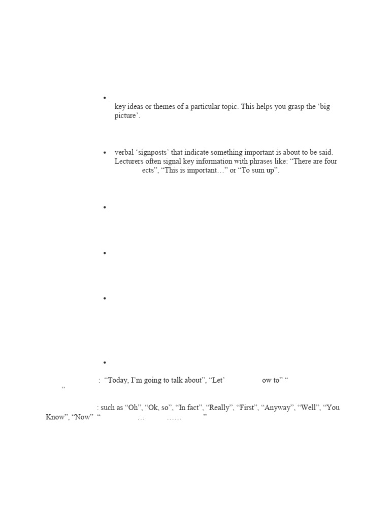 76lectures Signposting+language | PDF | Communication | Cognitive Science