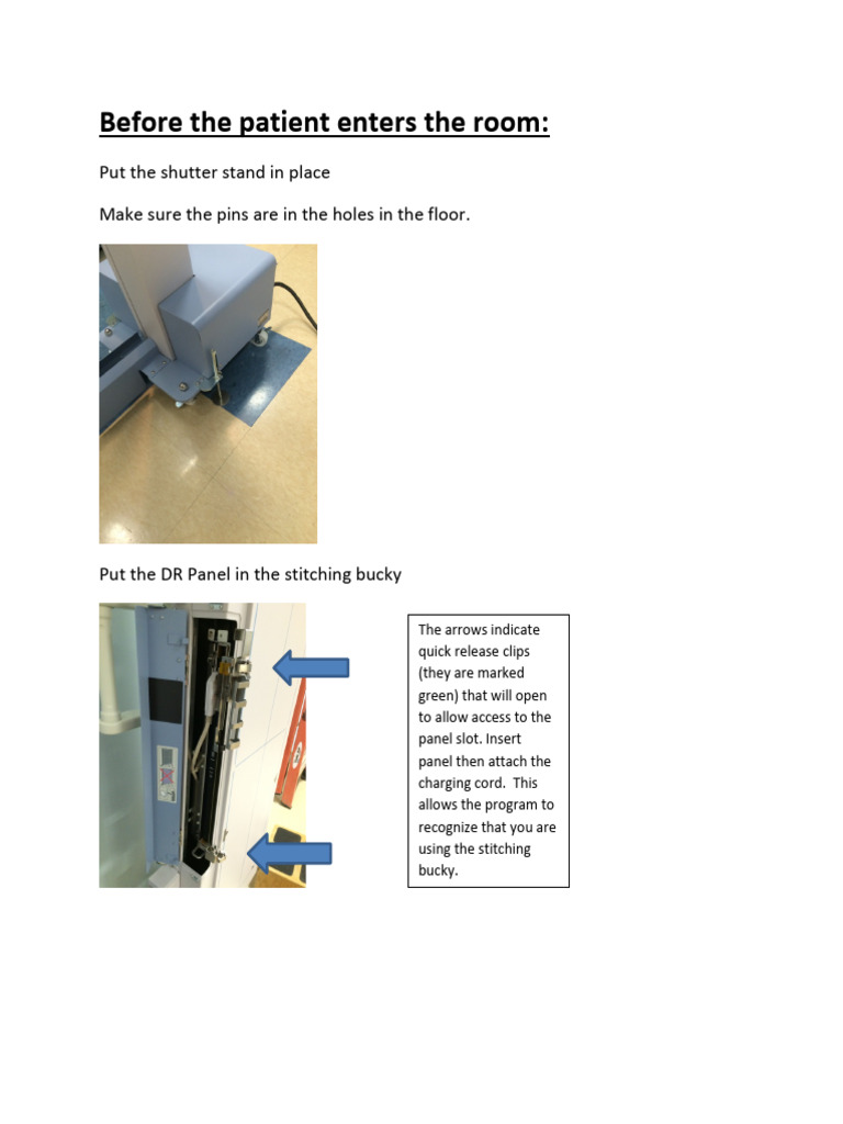 Stitching Bucky Setup and Imaging Guide | PDF | Exposure (Photography ...