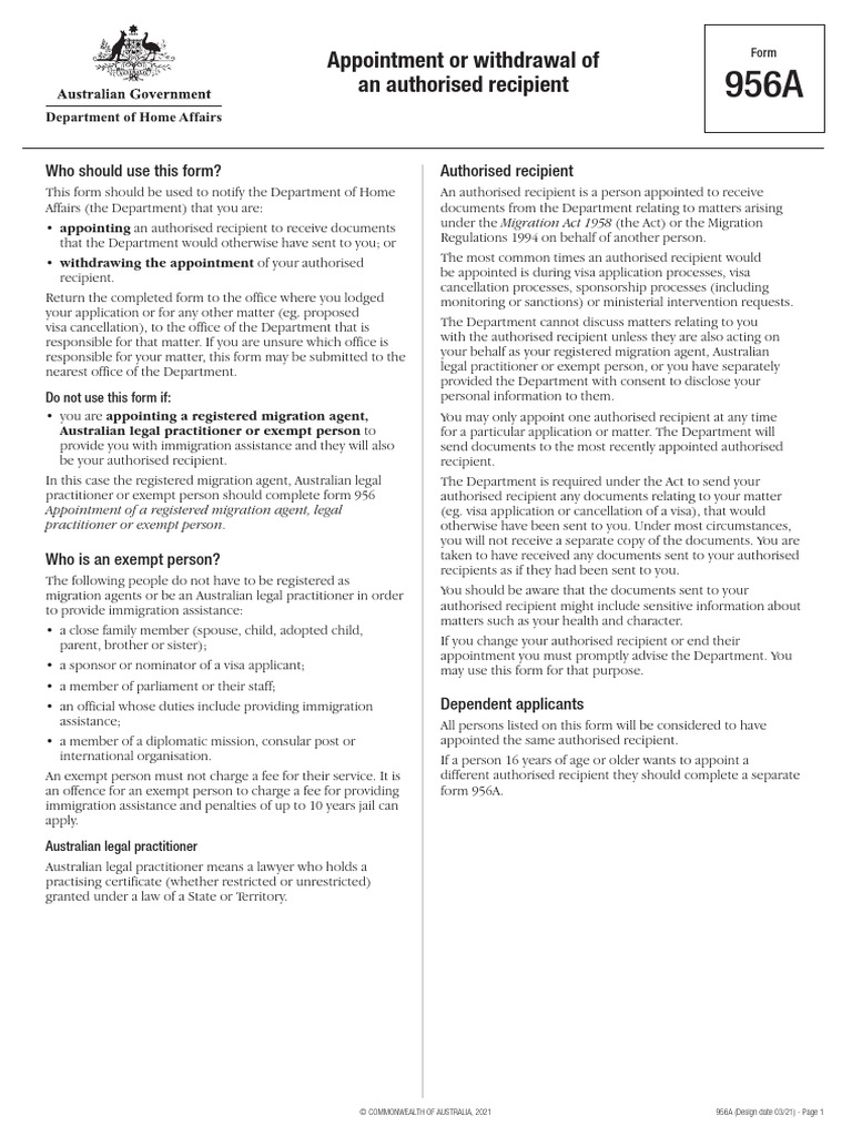 956a (1) | PDF | Travel Visa