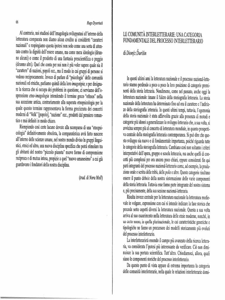 Durisin Le Comunita | PDF