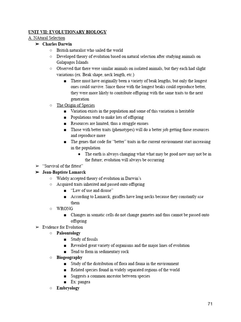 AP Bio Review - Google Docs | PDF | Evolution | Reproduction