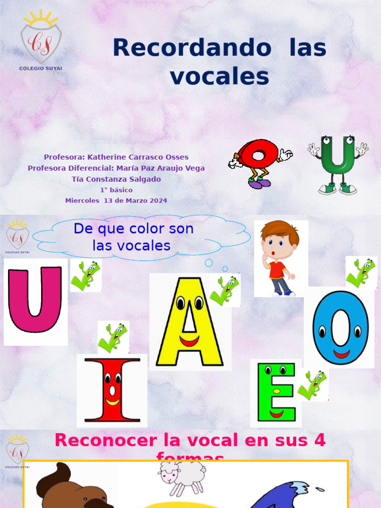 Recordando Vocales O-U | PDF