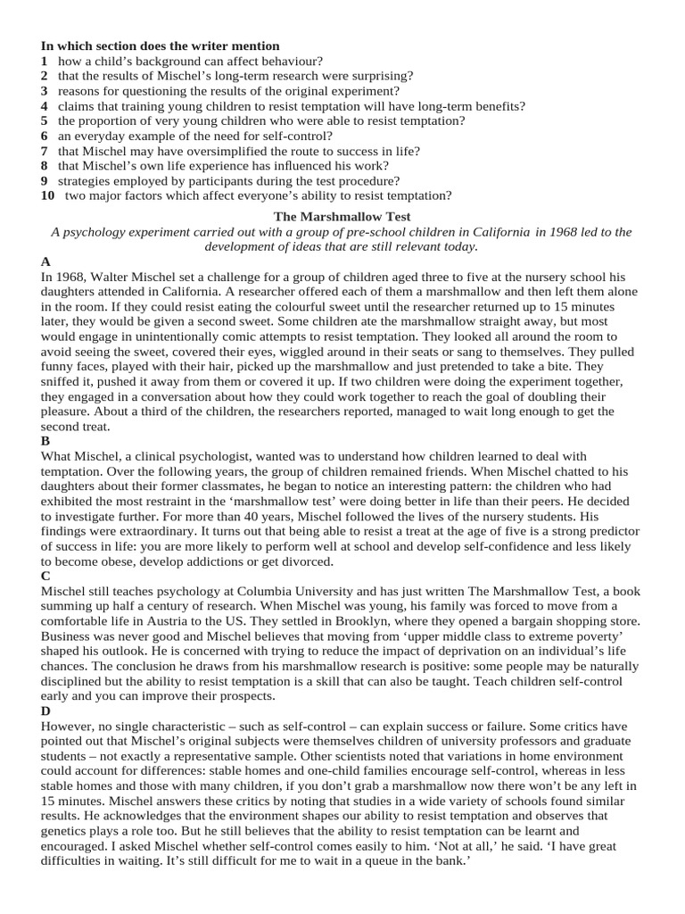 Read | PDF | Self Control | Self-Management