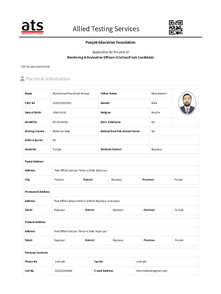 Application for Monitoring Officer Position | PDF | Academic Degree