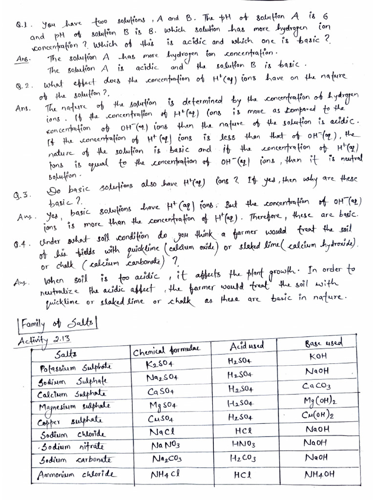 Acidic vs Basic Solutions Explained | PDF | Sodium | Sets Of Chemical ...
