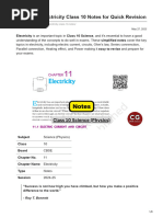 Electricity Class 10 Formulas | PDF