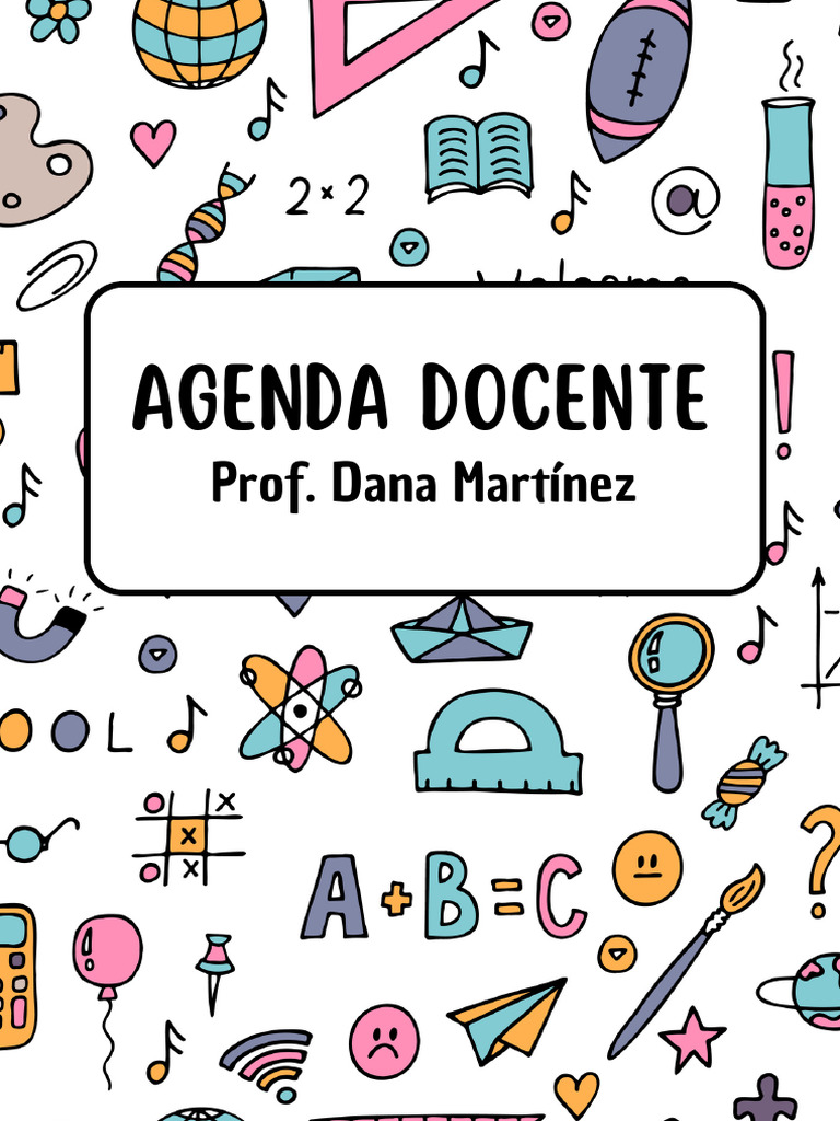 Agenda Docente Garabatos Colorido - 20240814 - 134417 - 0000 | PDF
