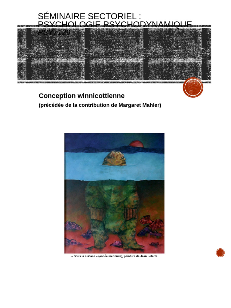 Processus de séparation-individuation selon Winnicott | PDF | Sciences ...