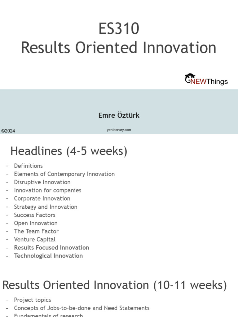 ES310_LN1_Fundamentals of Contemporary Innovation-LN1_Spring2025 | PDF | Startup Company | Small ...