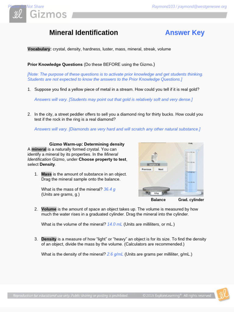 Testing Mineral Properties for Identification | PDF | Minerals | Density