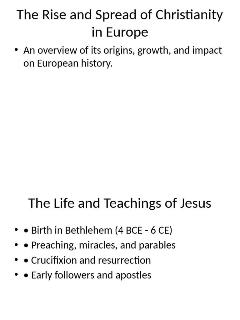 Rise and Spread of Christianity in Europe | PDF